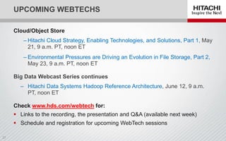 Hitachi Data Systems Big Data Roadmap | PPT