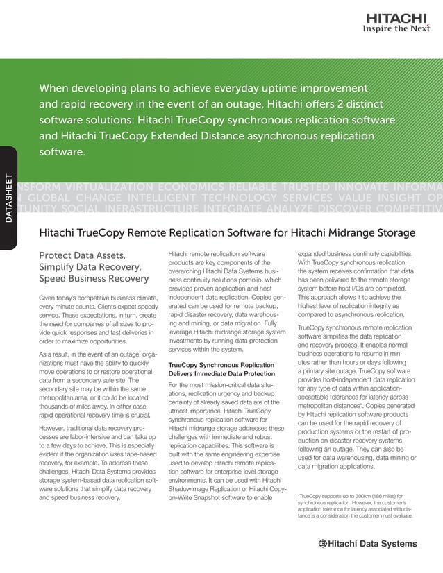 Hitachi datasheet-remote-replication-for-midrange-storage-solutions | PDF