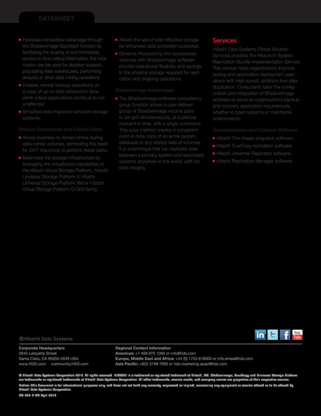 Hitachi datasheet-shadowimage-replication | PDF