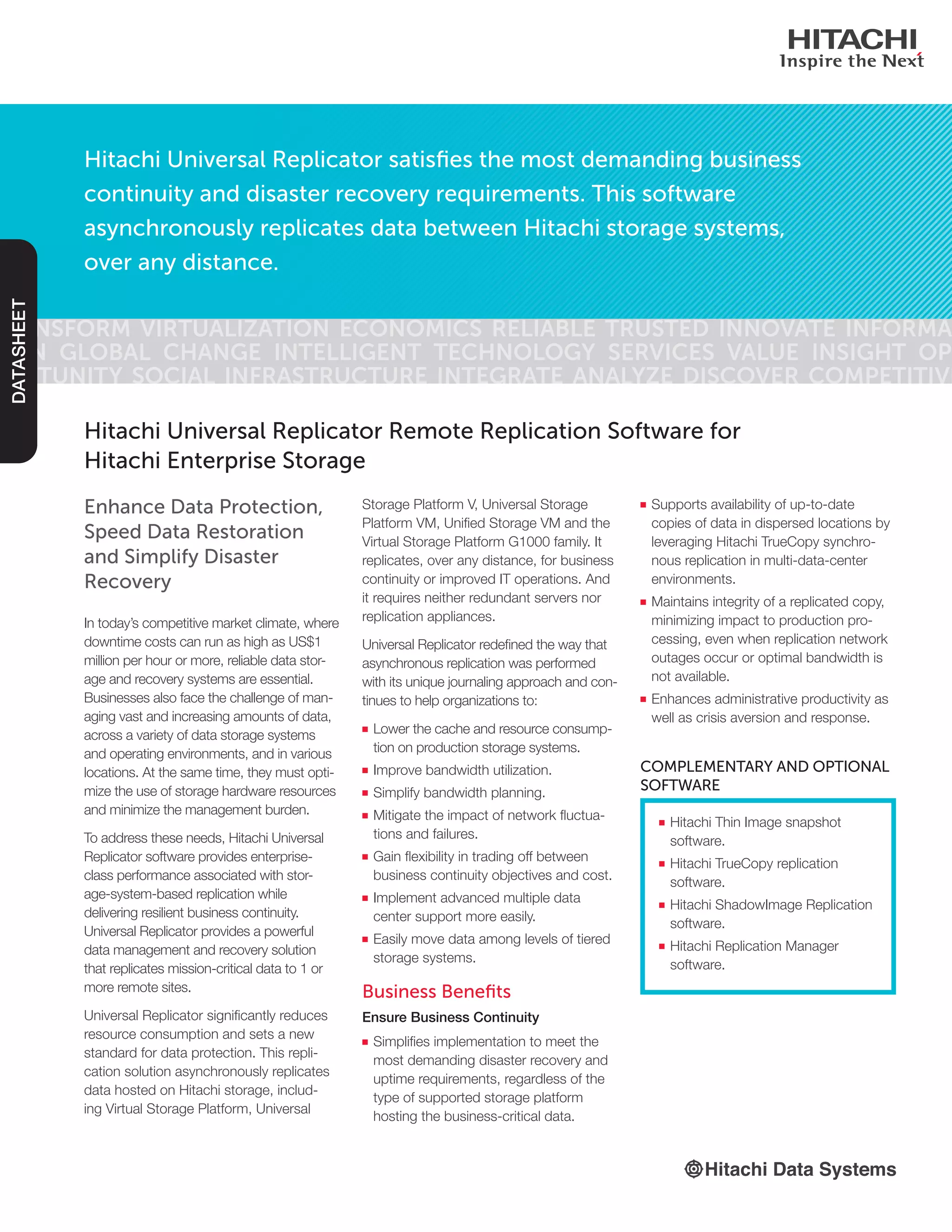 Hitachi datasheet-universal-replicator | PDF