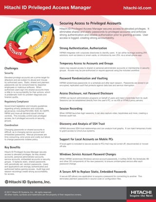 Hitachi ID Privileged Access Manager | PDF