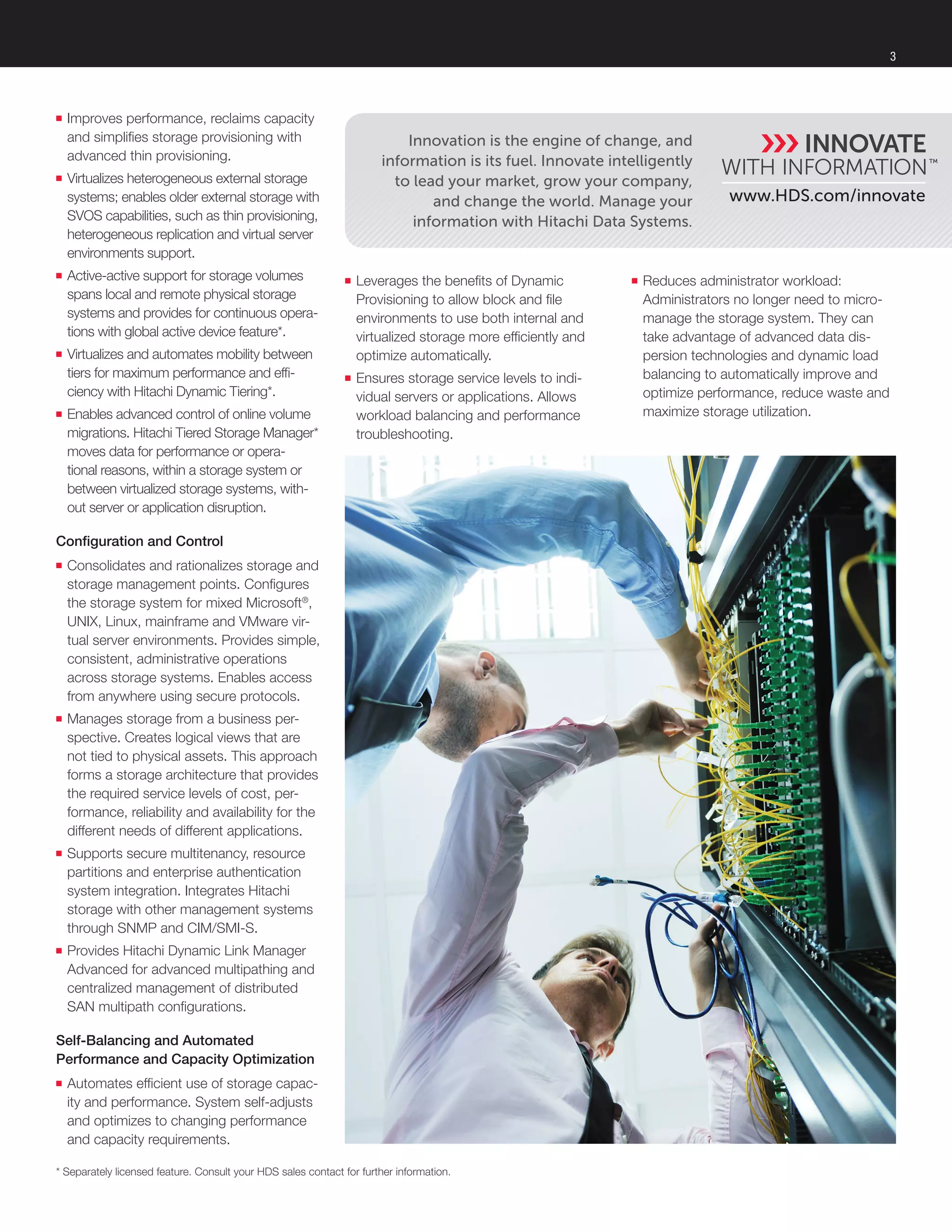 Hitachi Storage Virtualization Operating System Overview Brochure | PDF