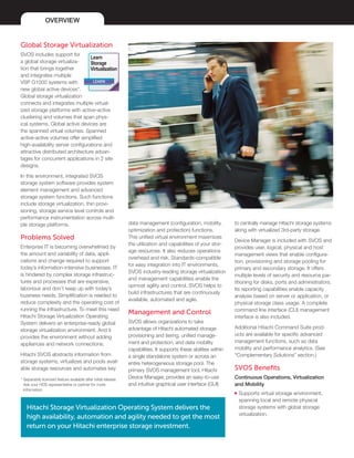 Hitachi Storage Virtualization Operating System Overview Brochure | PDF