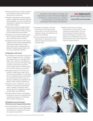 Hitachi Storage Virtualization Operating System Overview Brochure | PDF