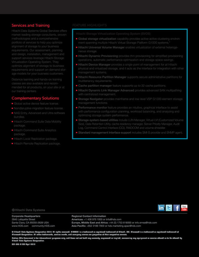 Hitachi Storage Virtualization Operating System Overview Brochure | PDF