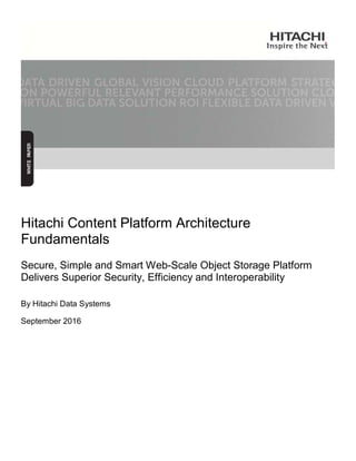 Hitachi content-platform-architecture-fundamentals | PDF