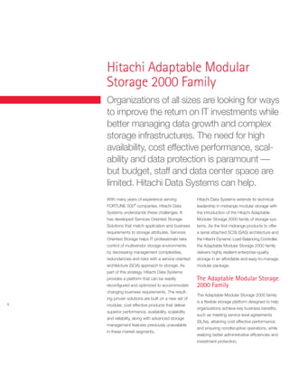 Hitachi Ams 2000 Family Overview | PDF