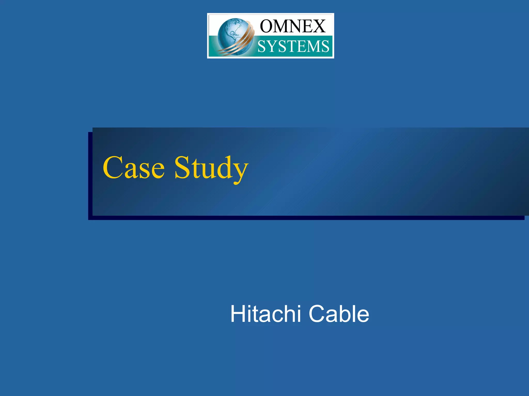 Hitachi case study(22 11) | PPT
