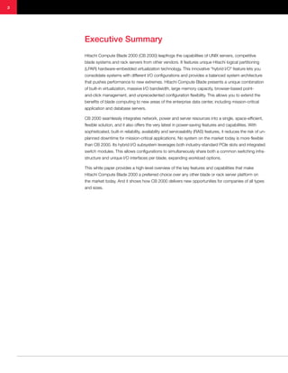 Hitachi compute blade 2000 executive overview | PDF