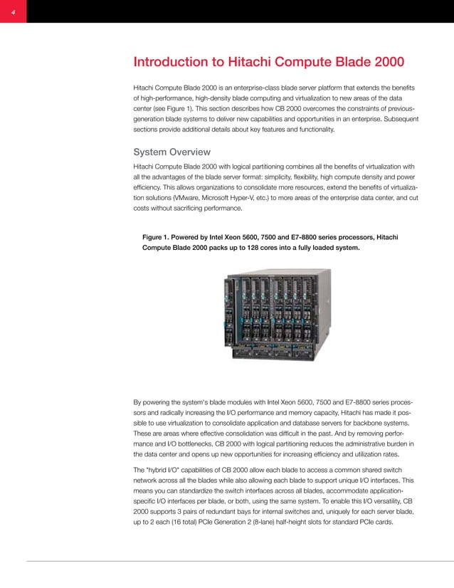 Hitachi compute blade 2000 executive overview | PDF