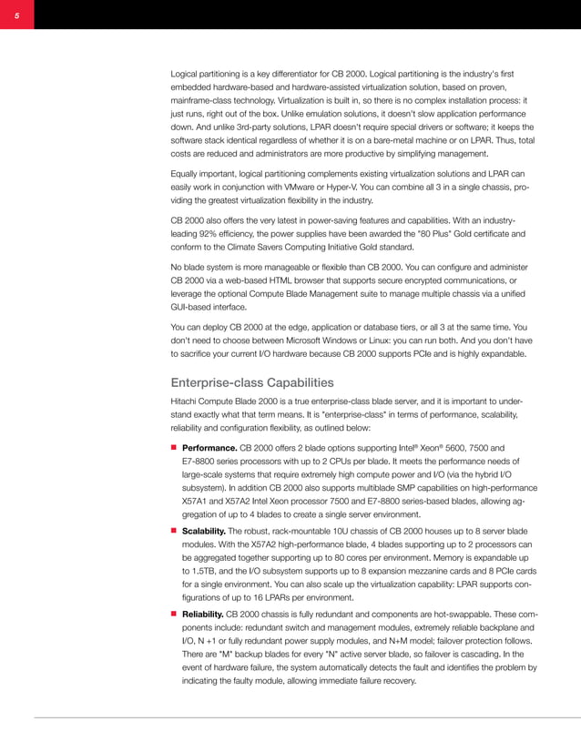 Hitachi compute blade 2000 executive overview | PDF