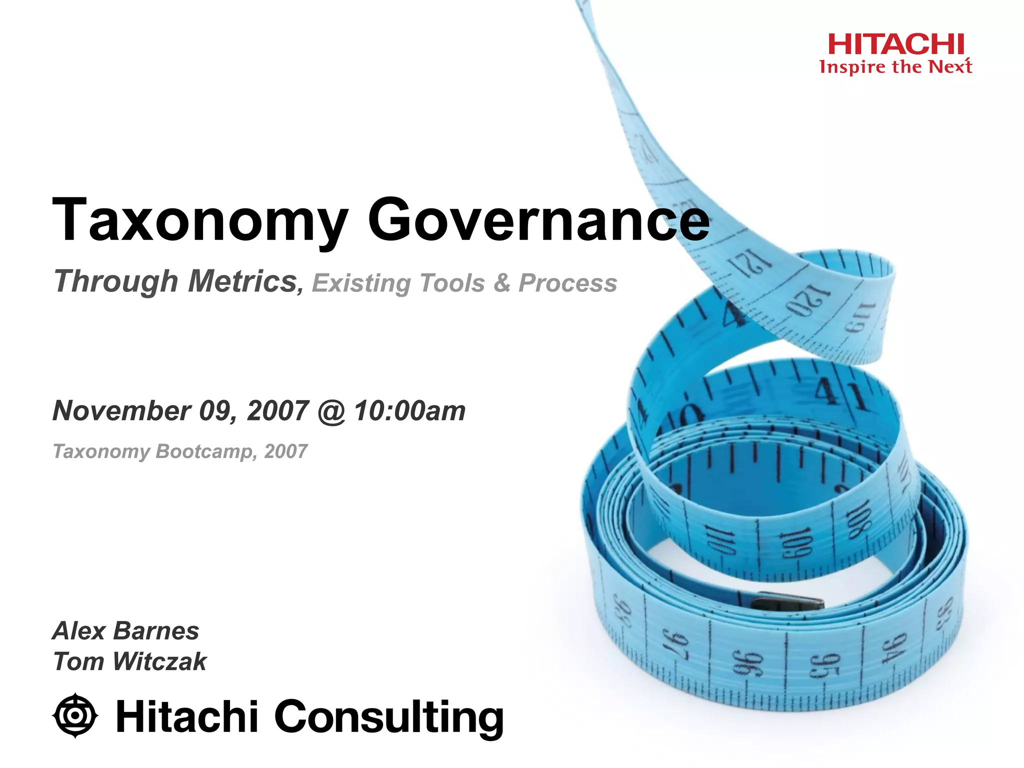 Taxonomy Governance Through Metrics | PDF