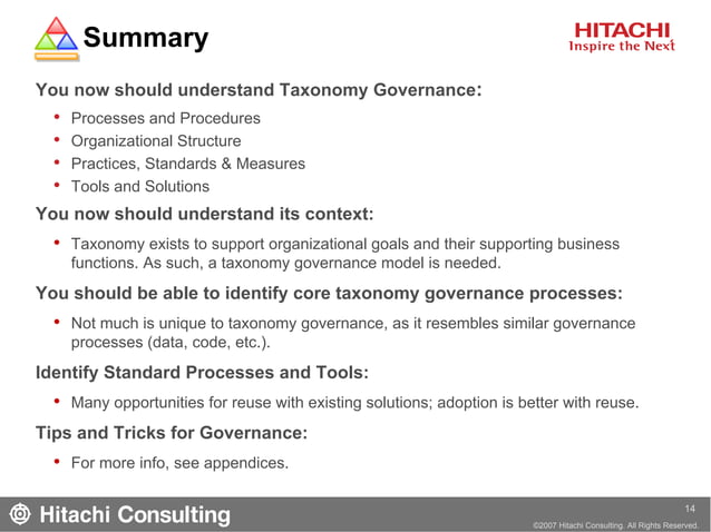 Taxonomy Governance Through Metrics | PPT