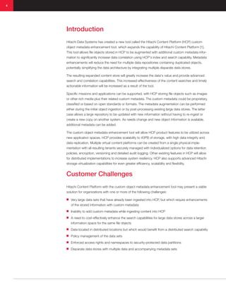 Hitachi content platform custom object metadata enhancement tool | PDF