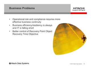 Hitachi Data Services. Business Continuity | PPT