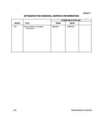 Hitachi EH1600 Rigid Dump Truck (Haul Truck) Service Repair Manual.pdf