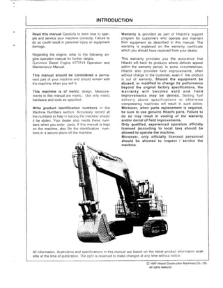 Hitachi EX1100 Excavator operator’s manual Serial No. 01214 and up.pdf