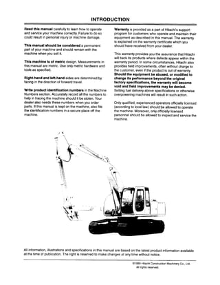 Hitachi EX200-5 Excavator operator’s manual Serial No. 088215 and up.pdf
