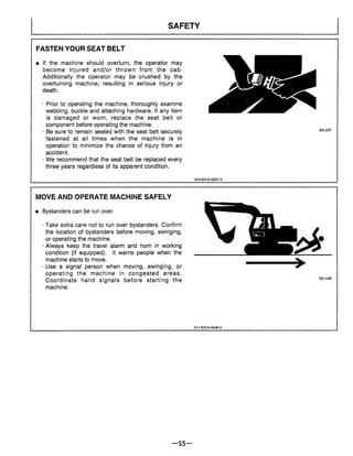 Hitachi EX2500 Hydraulic Excavator operator’s manual Serial No. 0105 ...