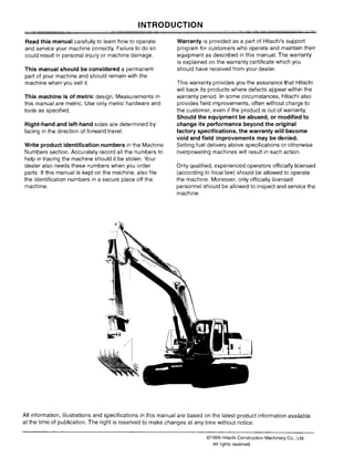 Hitachi EX370-5 Excavator operator’s manual Serial No. 020508 and up.pdf | Free Download