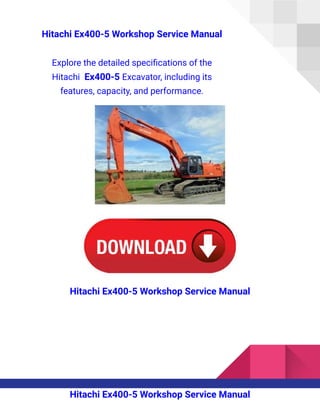Hitachi Ex400-5 | PDF