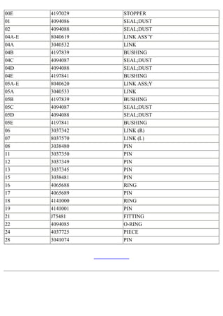 Hitachi ex60 1 parts catalogue manual | PDF