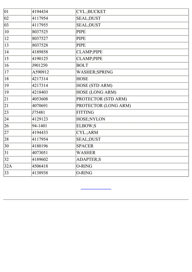 Hitachi ex60 1 parts catalogue manual | PDF