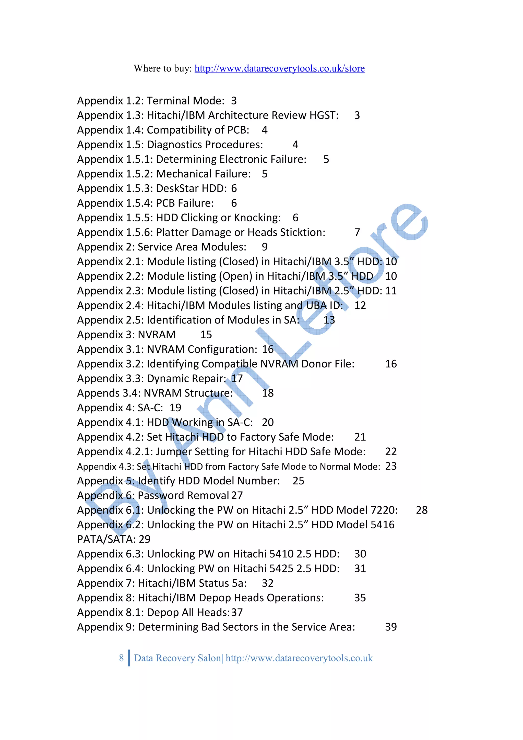 Hitachi Data Recovery Training Book Index | PDF