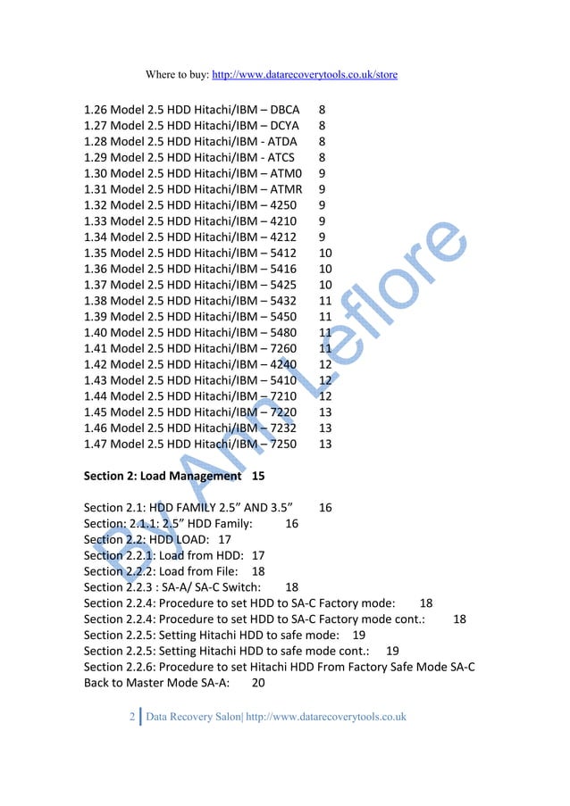 Hitachi Data Recovery Training Book Index | PDF