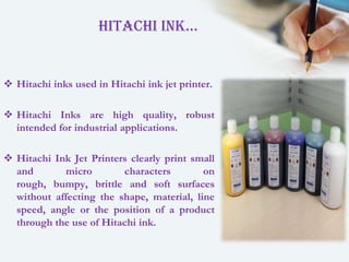 Hitachi ink | PPT