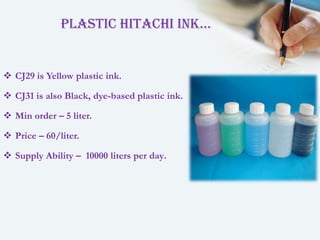 Hitachi ink | PPT