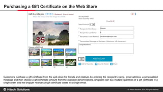 Gift Certificates with Hitachi Solutions Ecommerce | PPT
