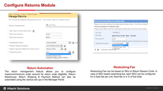 Hitachi Solutions Ecommerce Returns Management | PPT