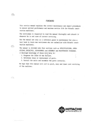 Hitachi UH07-3 Hydraulic Excavator Service Repair Manual.pdf