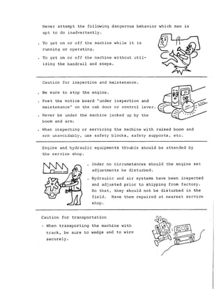 Hitachi UH801 Hydraulic Excavator operator’s manual Serial No. 0148 and ...