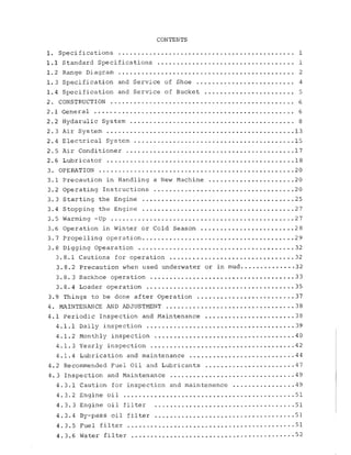 Hitachi UH801 Hydraulic Excavator operator’s manual Serial No. 0148 and ...