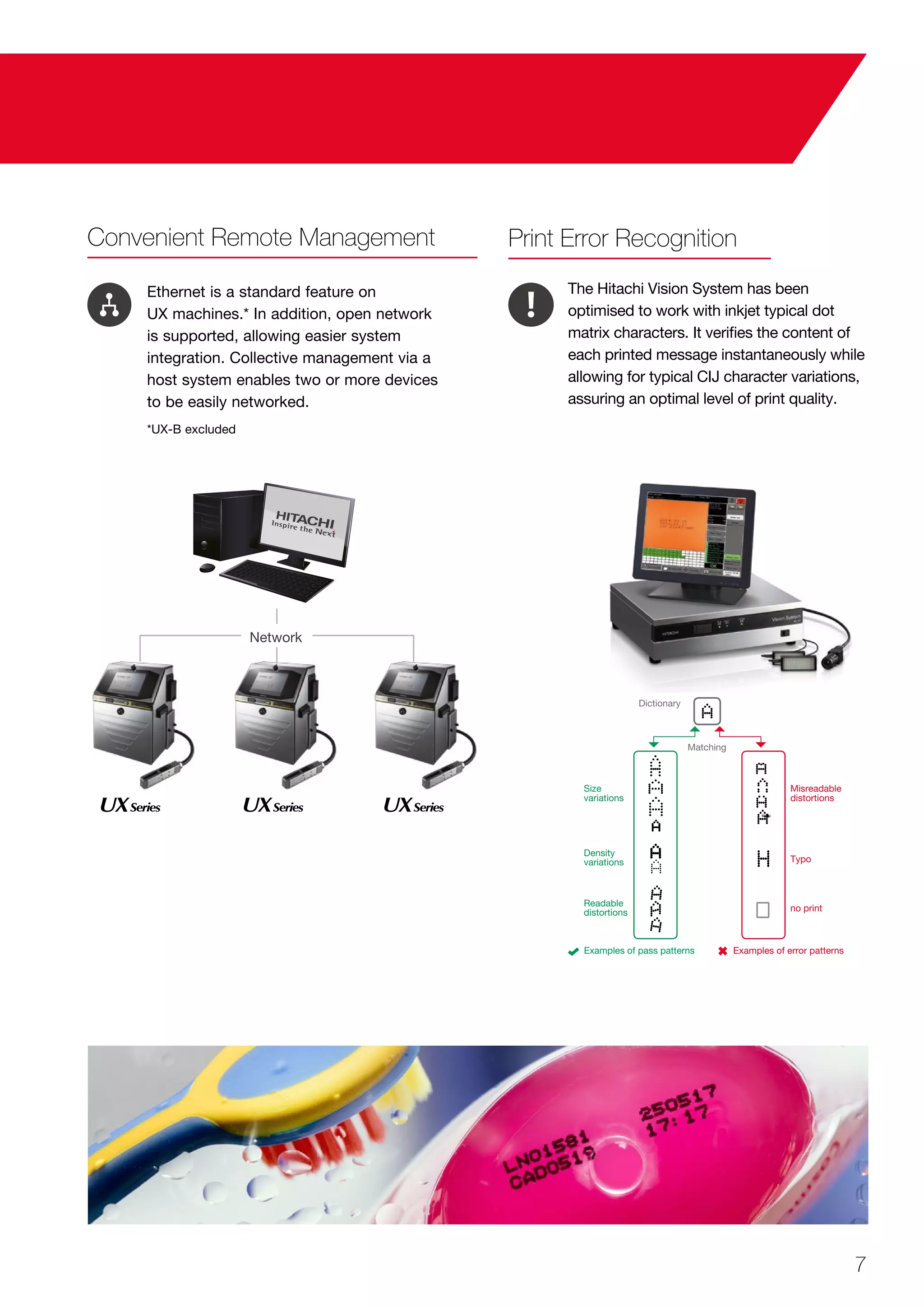 Hitachi industrial inkjet printer UX-Series | PDF