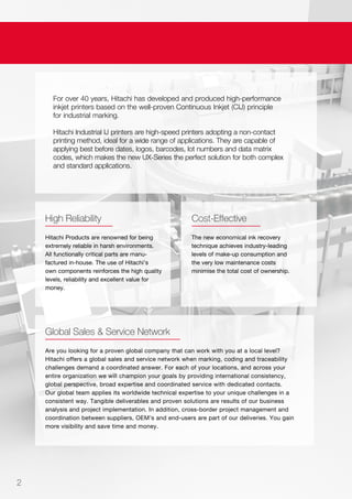 Hitachi industrial inkjet printer UX-Series | PDF