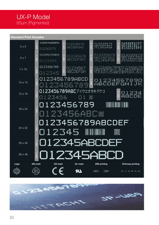 Hitachi industrial inkjet printer UX-Series | PDF