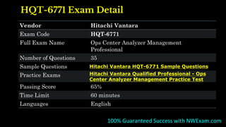 Hitachi Vantara HQT-6771 Certification- Exam Info, Syllabus, Sample Questions | PDF