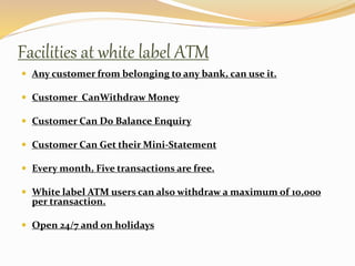HITACHI WHITE LABEL ATM RENTAL MODEL PPT | PPTX