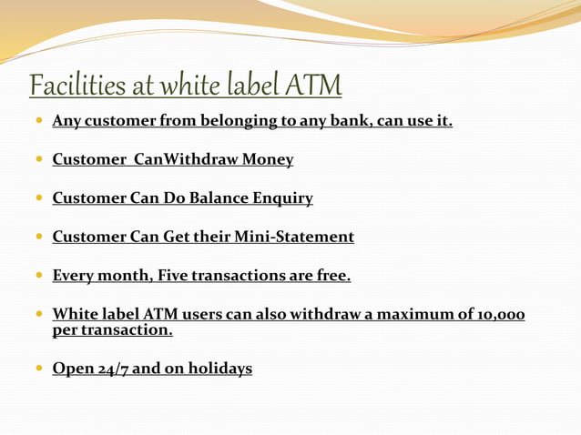HITACHI WHITE LABEL ATM RENTAL MODEL PPT | PPTX