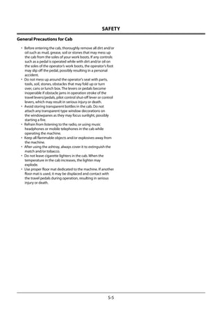 Hitachi zaxis 470 lc 5b hydraulic excavator operator manual | PDF