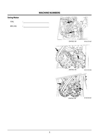Hitachi zaxis 470 lc 5b hydraulic excavator operator manual | PDF