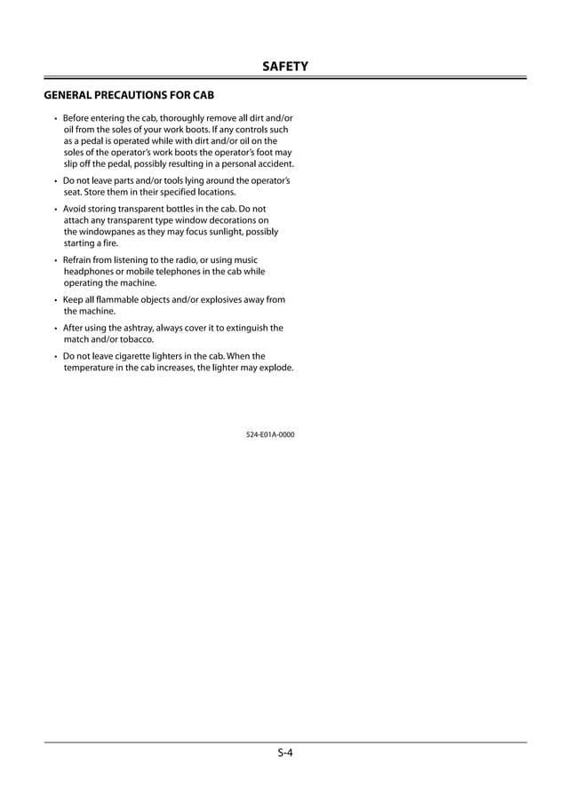 Hitachi zaxis 670 lch 3 excavator operator manual | PDF