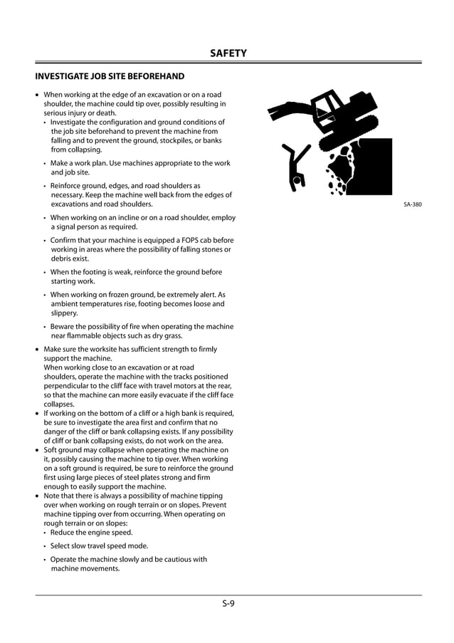 Hitachi zaxis 870 lch 3 excavator operator manual | PDF