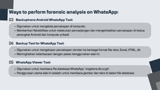 FORENSIC ANALYSIS ON INSTANT-MESSAGING APPLICATION | PDF