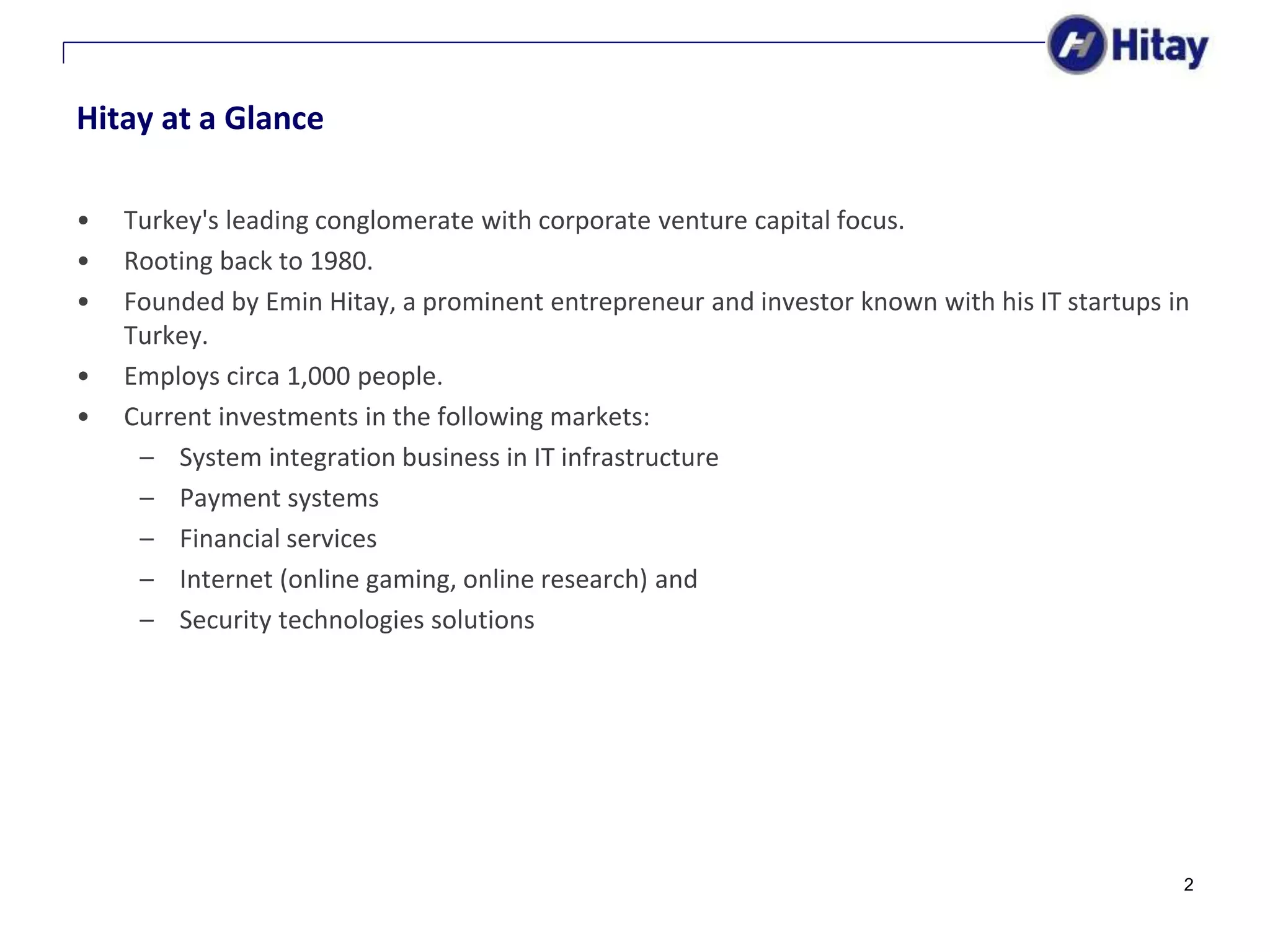 Hitay Yatırım Holding (Emin Hitay) | PPTX