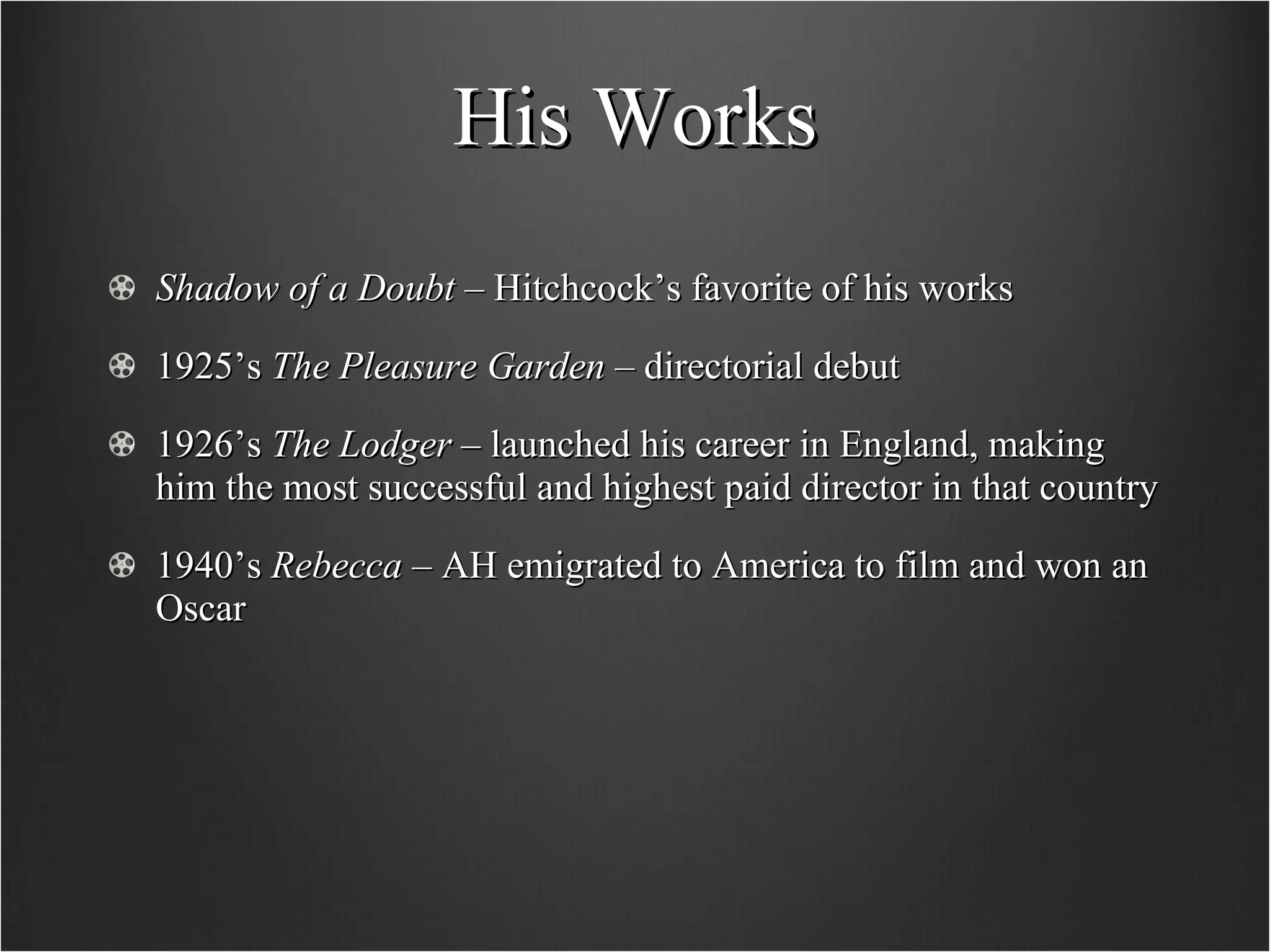 Alfred Hitchcock | PPT