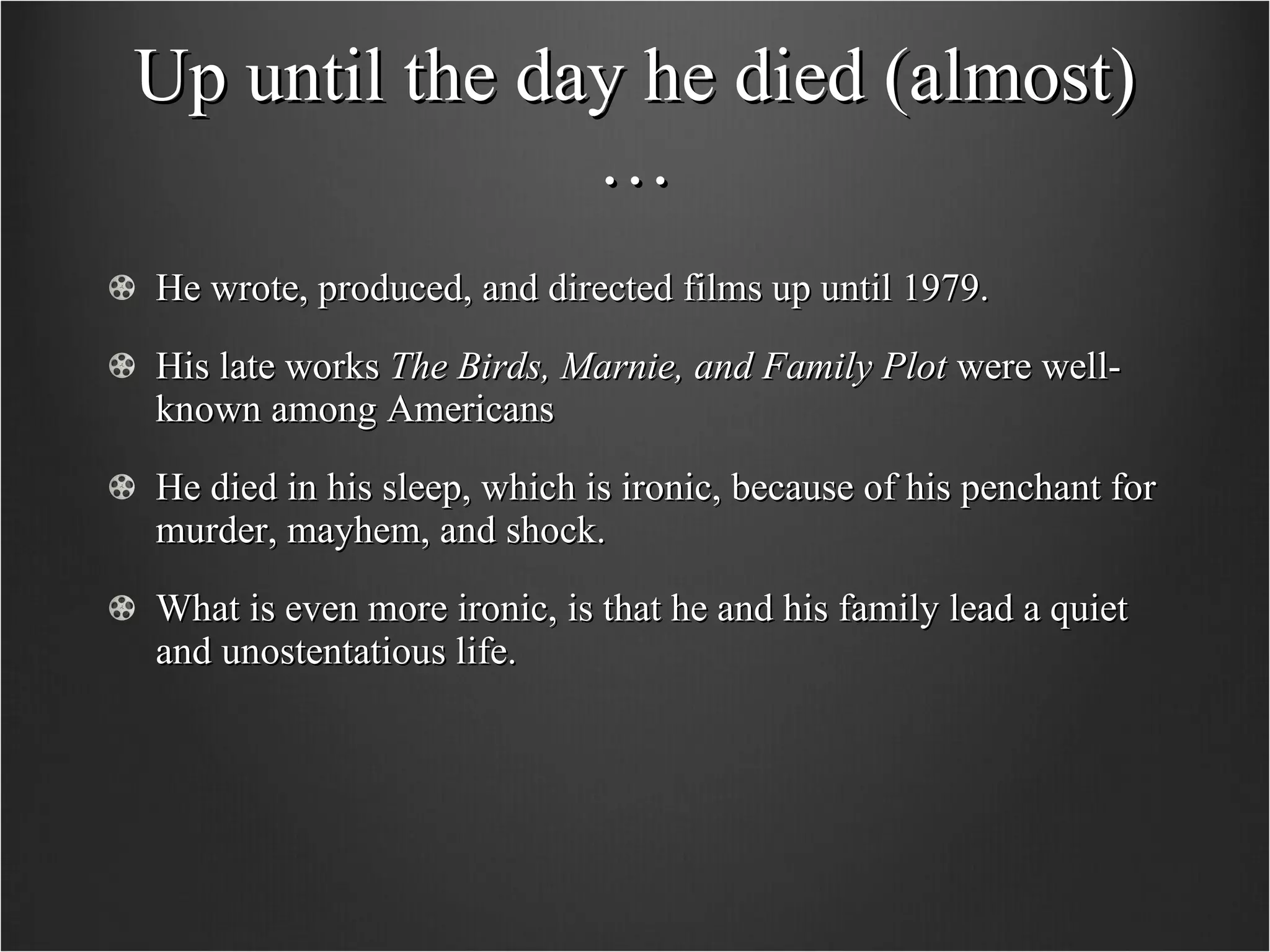 Alfred Hitchcock | PPT